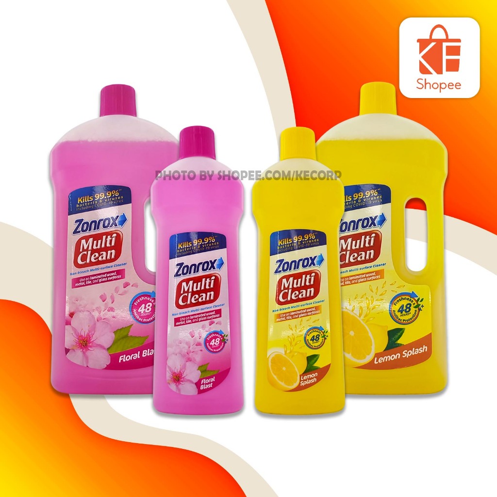 Zonrox Multi Surface Cleaner 900ml & 450ml (Non Bleach, 48hr Freshness ...