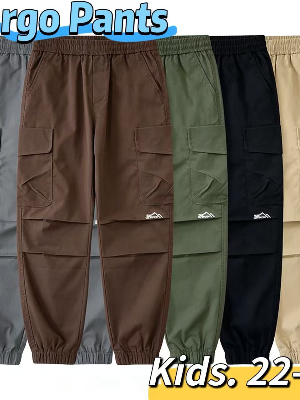 Kid's Cargo Pants Kids High Quality 6 Pockets Cargo Pants For Kids ...