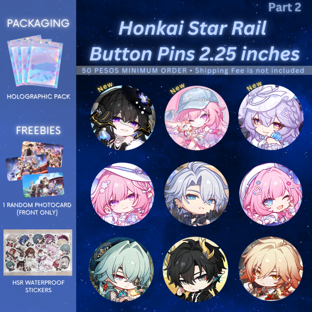Honkai Star Rail Button Pins 2.25 inches (Part 2) | Shopee Philippines