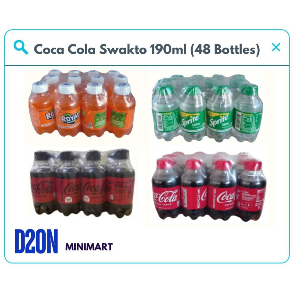 4Case Coca-Cola Swakto190ml (48Bottles) | Shopee Philippines