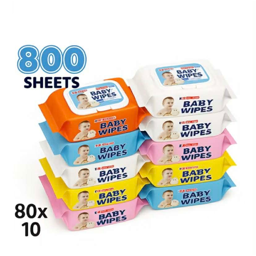 Family Value Pack Baby Wipes 10 Packs x 80 Sheets Each | Extra soft ...
