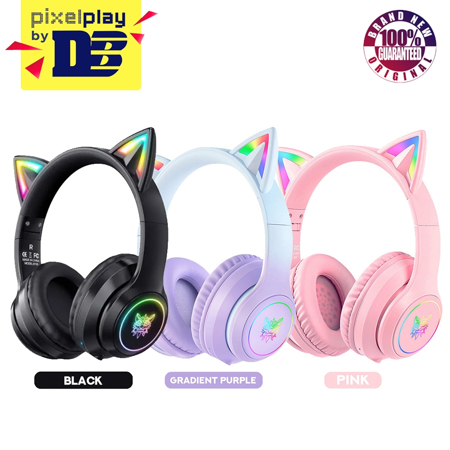 Onikuma B90 RGB Cat Ear Bluetooth 5.0 Wireless Gaming Headset (Gradient ...
