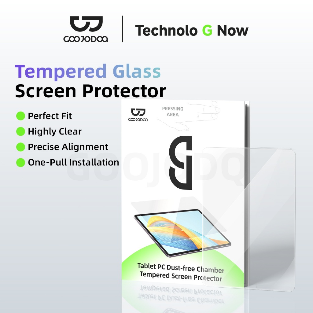 GOOJODOQ Tempered Glass Screen Protector Ultra-clear 9H Hardness for ...