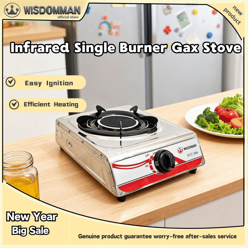 Infrared Single Burner Gas Stove with Efficient Heating Easy Ignition ...