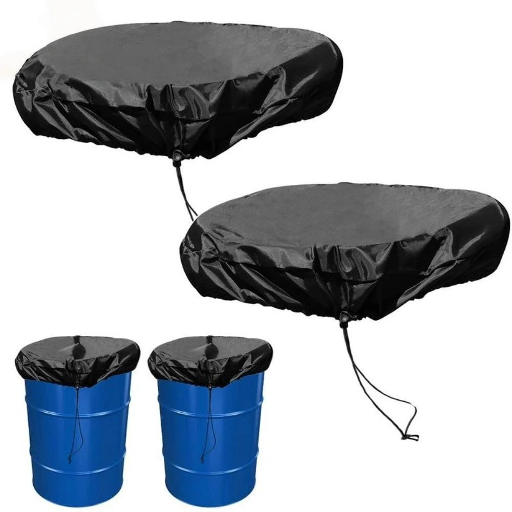 Drum Cover, Waterproof with Stretchable Drawstring Rain Barrel Cover ...