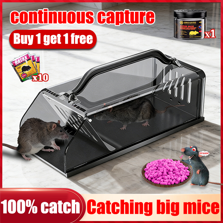100% catch Acrylic transparent Mouse Trap Continuous capture design ...