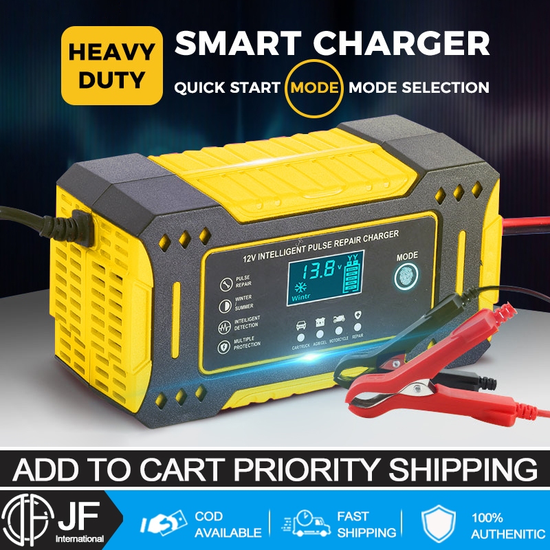 JF Full Automatic Car Battery Charger 12V 6A Intelligent Repair Fast ...