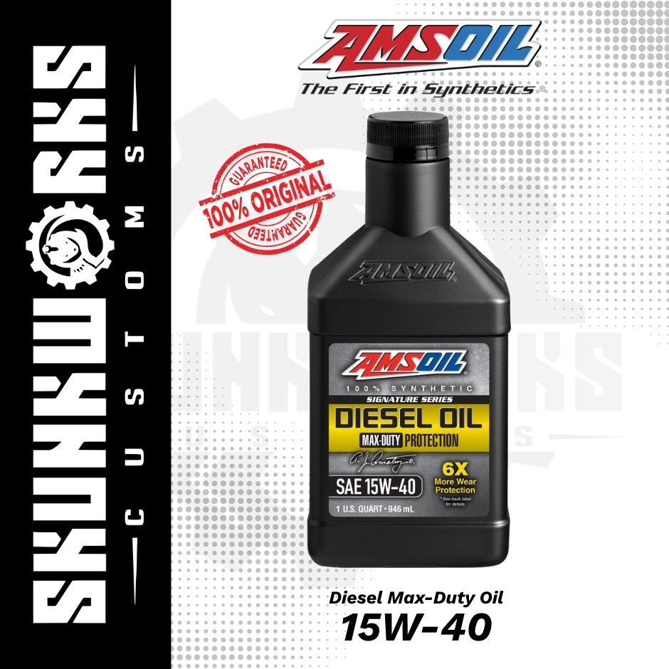 AMSOIL 15W-40 Signature Series Max-Duty Synthetic Diesel Oil 1 Quart ...