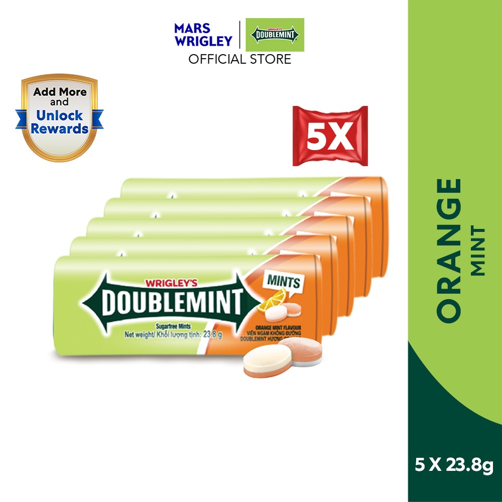 DOUBLEMINT® Mints Orange Tin 23.8g [Bundle of 5] | Shopee Philippines