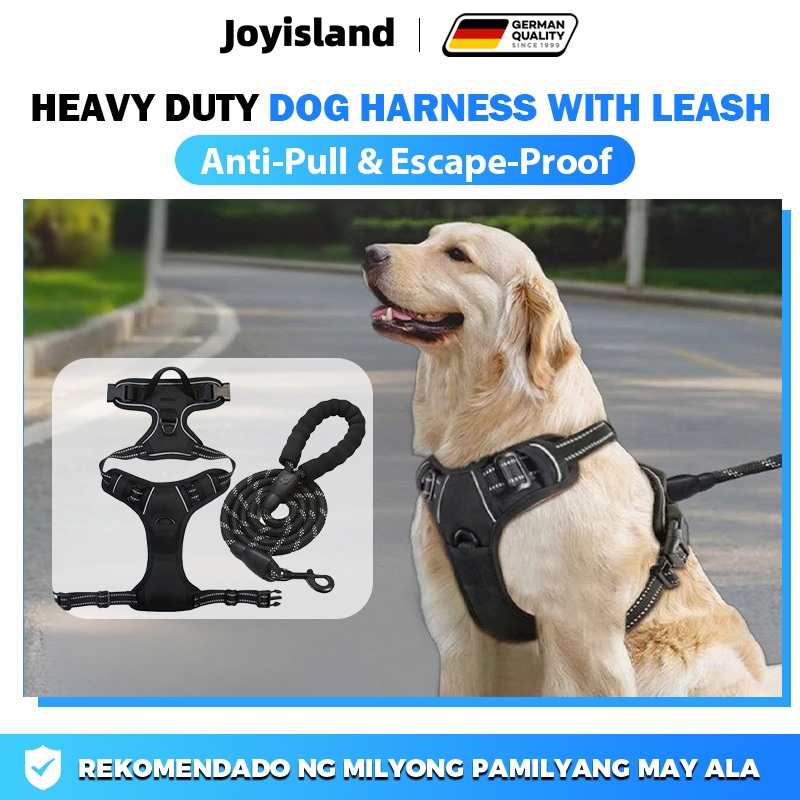 Tactical Y-Shape Harness for Large/Aggressive Dogs - No-Pull Heavy-Duty ...