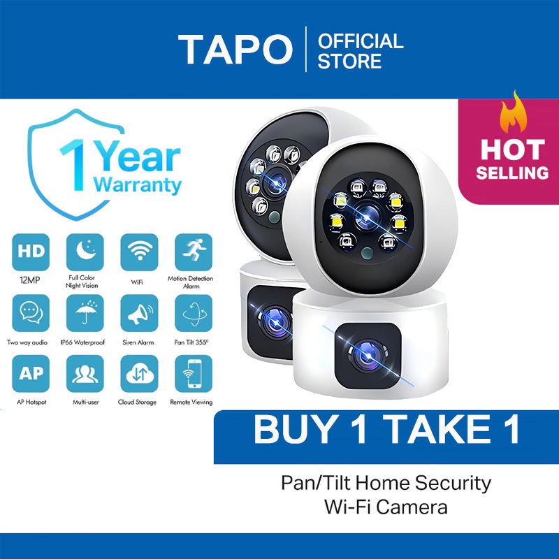 TAPOCCTV Camera 5K Dual Lens Auto Tracking Connect Cellphone Remote ...