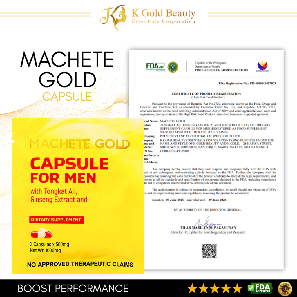 Machete Gold Capsule | Herbal Supplement Capsules with Natural ...