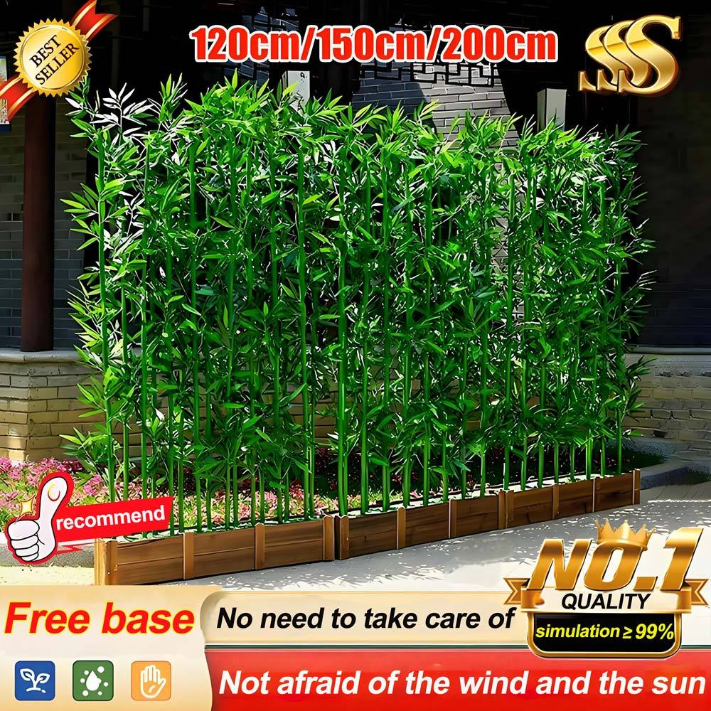 【Free base + bamboo】Artificial bamboo artificial plants big size home ...