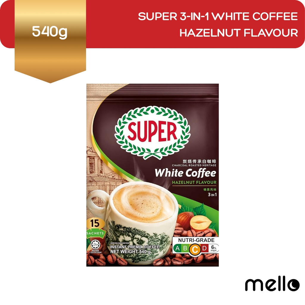 Super 3-in-1 Charcoal Roasted Heritage White Coffee Hazelnut Flavor ...