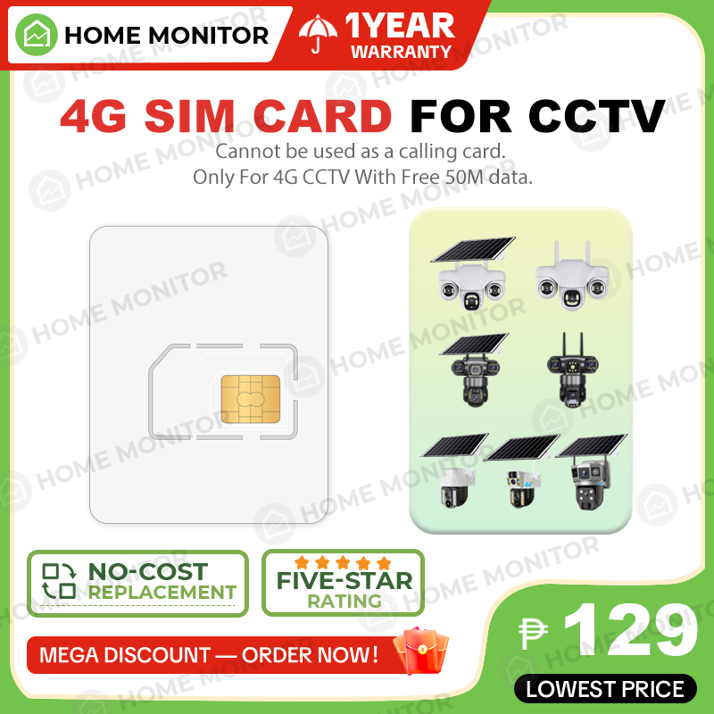 4G Sim Card Only For 4G CCTV With Free 50M data flow Suitable for ...