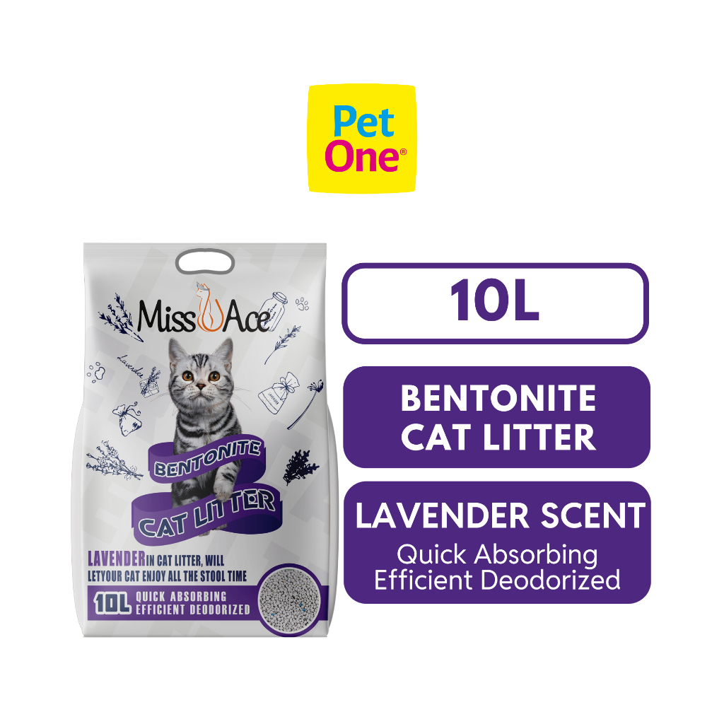 Pet One Miss Ace Bentonite Cat Litter 10L Lavender Scent | Shopee ...