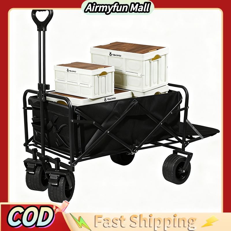 300KG Foldable Wagon Trolley With Tabletop Set – Extendable Design For ...