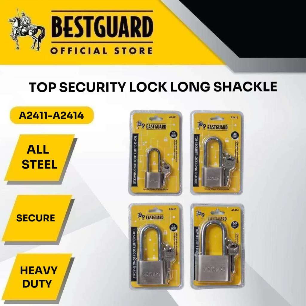Eastguard A2411-A2414 Heavy Duty Top Security Lock Nickle Plated Arc ...