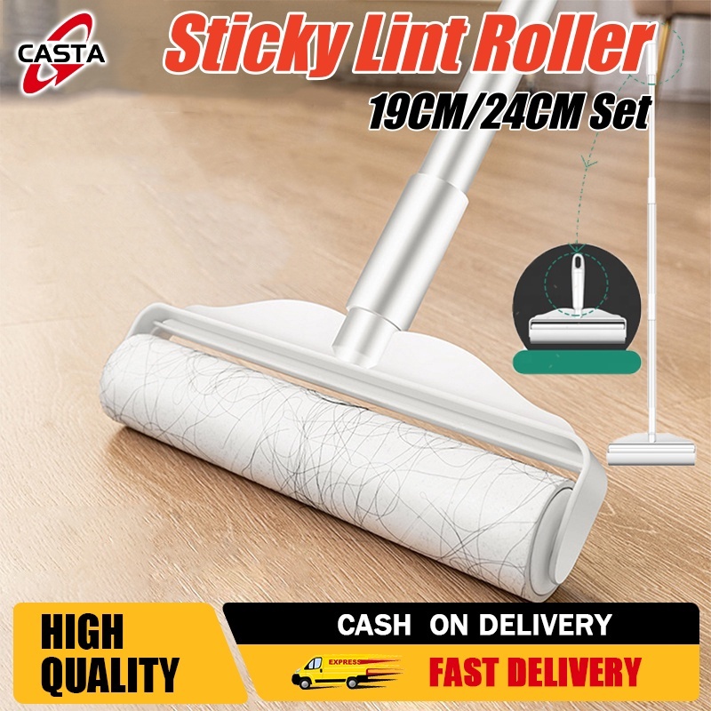 Sticky Pet Fur Cleaner Hair Roller with Cover Clothes Cleaning Dust ...