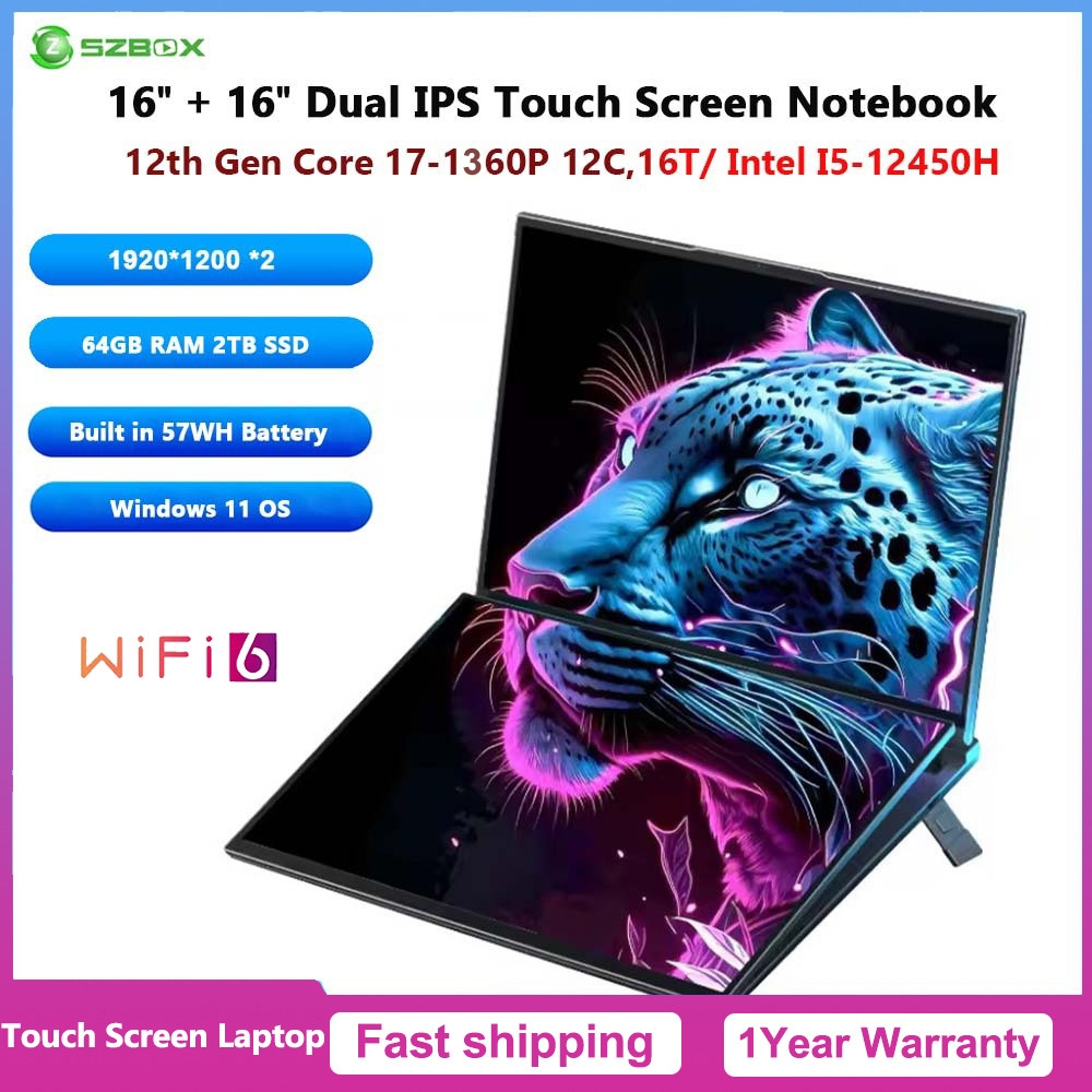 DS16 Intel Core I7-1360P/i5-12450H 16Inch Dual Touch Screen Laptop ...