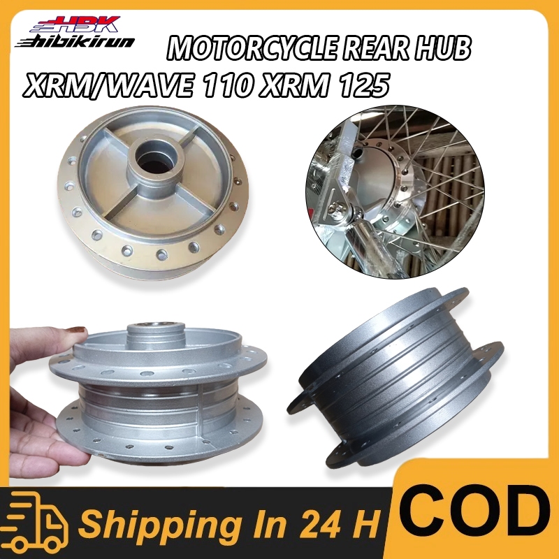 HBK Motorcycle Rear Hub Drum Brake Chrome Rear Hub for Xrm 110 Xrm 125 ...
