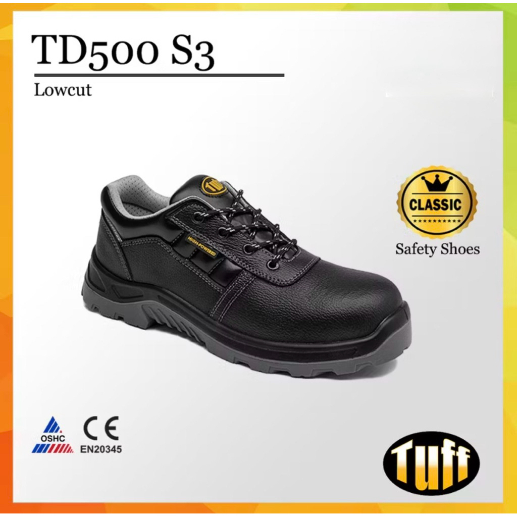 Tuff Safety Shoes Low Cut Steel Toe Work Duty Shoes TD500 | Shopee ...