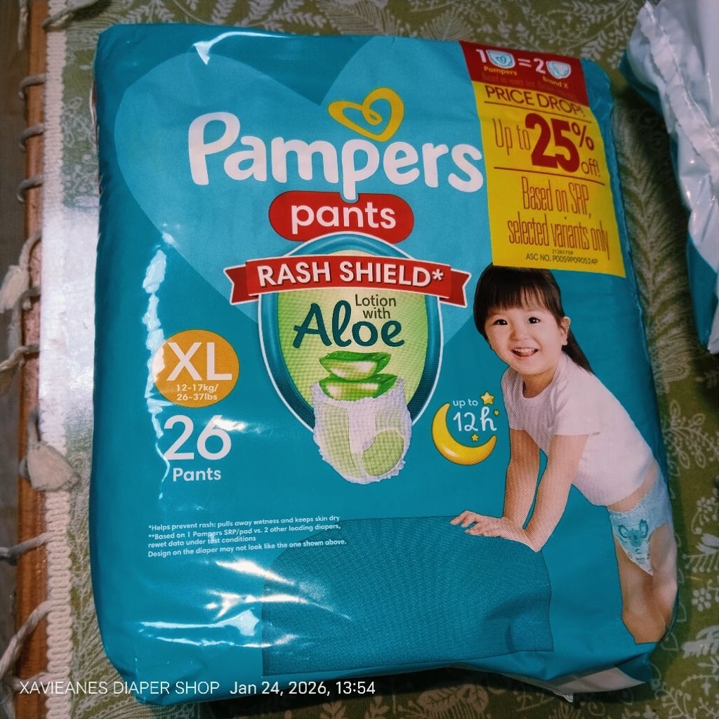 PAMPERS XL PANTS RASH SHIELD (26 PCS) | Shopee Philippines
