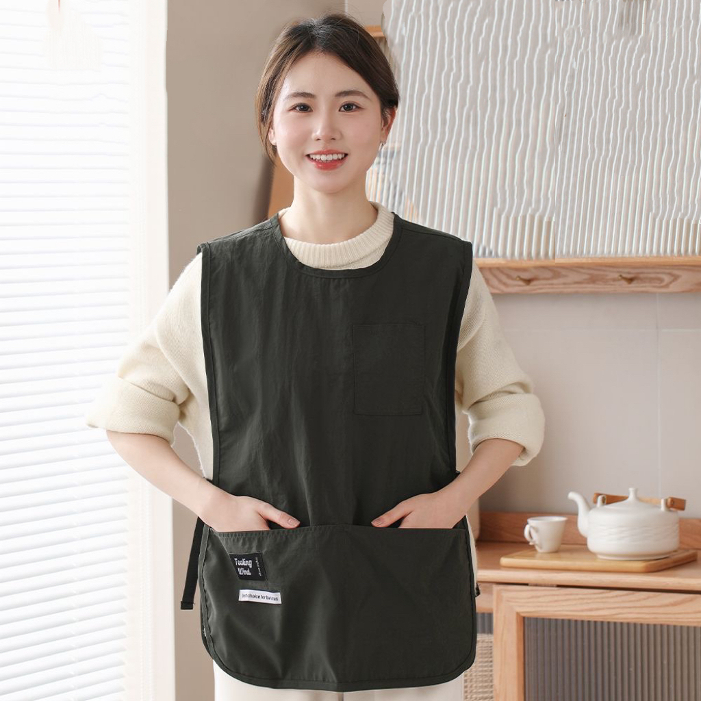 Apron Vest Waterproof Kitchen Home Cooking Work Clothes Barista Vest ...