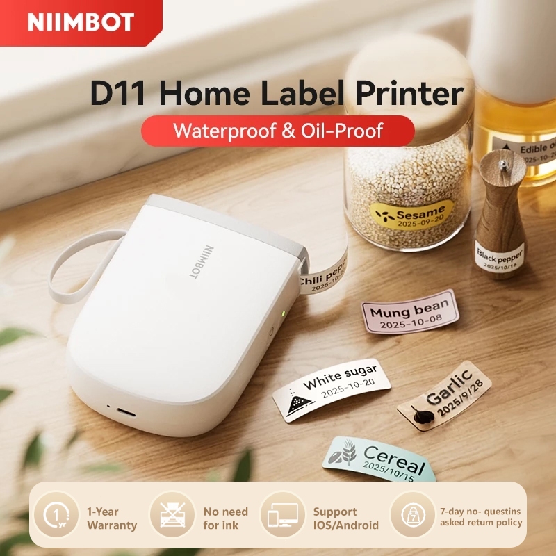 Niimbot D11 Upgraded Version Label Maker Bluetooth Label Printer ...