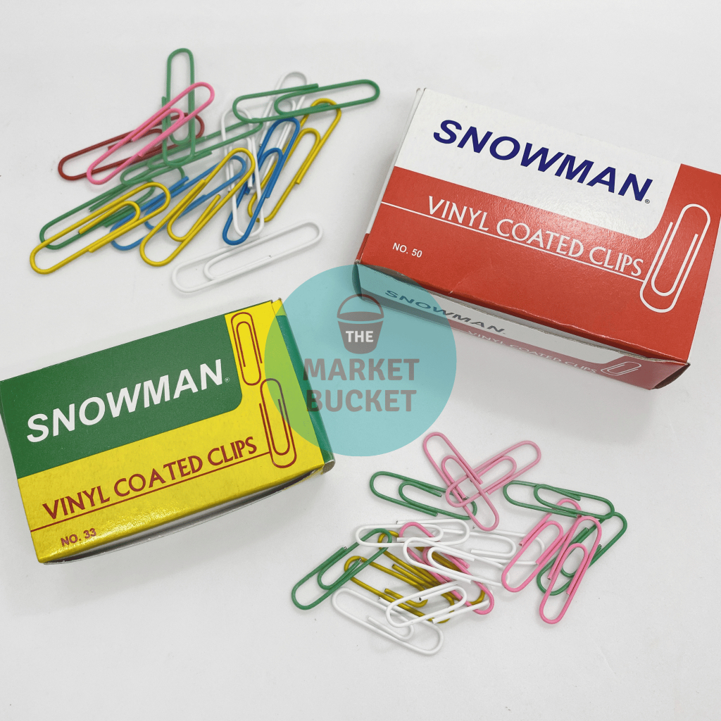Snowman Vinyl Coated Paper Clip (10 boxes/set) | Shopee Philippines