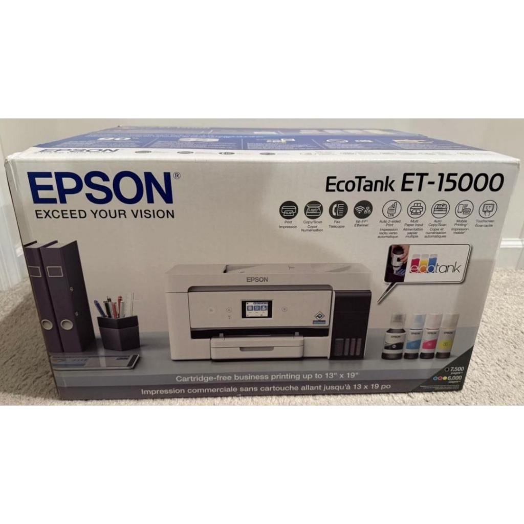 New EPSON EcoTank ET-15000 Wireless Color Wide Format All-In-One Inkjet ...