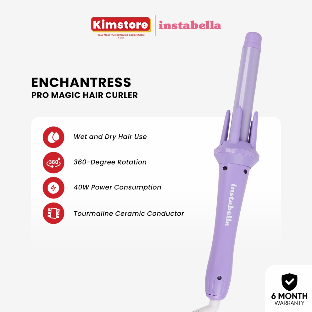 Instabella Enchantress Pro Magic Hair Curler - Dixie Purple | Shopee ...