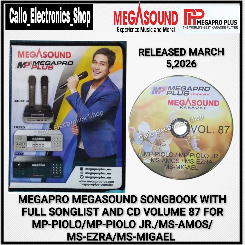 Megapro Plus Songbook With Full Songlist and CD Volume 87 For MP-Piolo ...