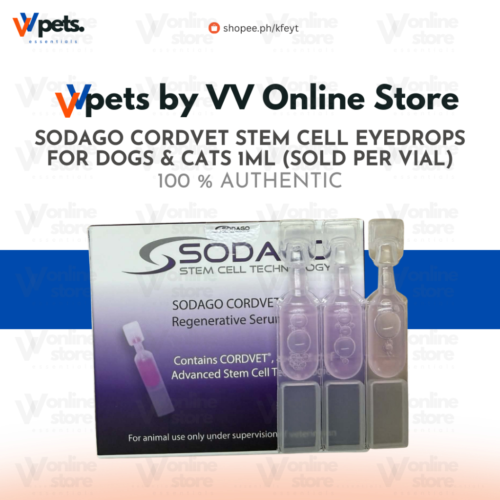 Sodago Cordvet Stem Cell Eyedrops for DOGS/CATS 1ML (1 VIAL ONLY ...