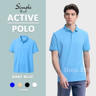 Active dry plain polo shirt popular color Light Blue unisex high ...