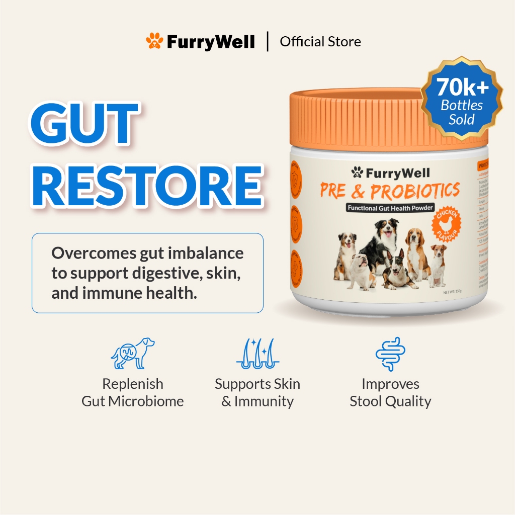 BUY 1-FurryWell Gut Restore Powder for Dogs | Restore immunity, gut ...