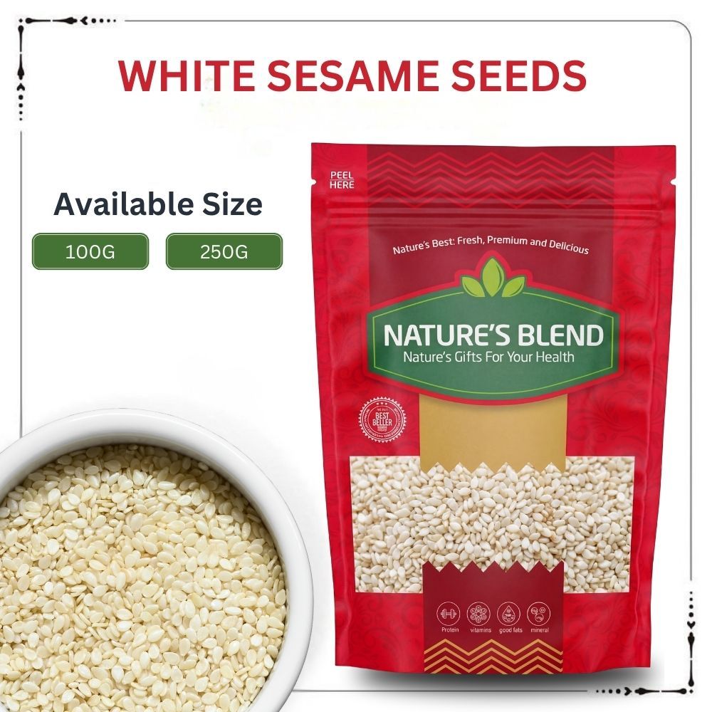 White Sesame Seeds 100g–250g | Perfect for Baking, Cooking & Desserts ...