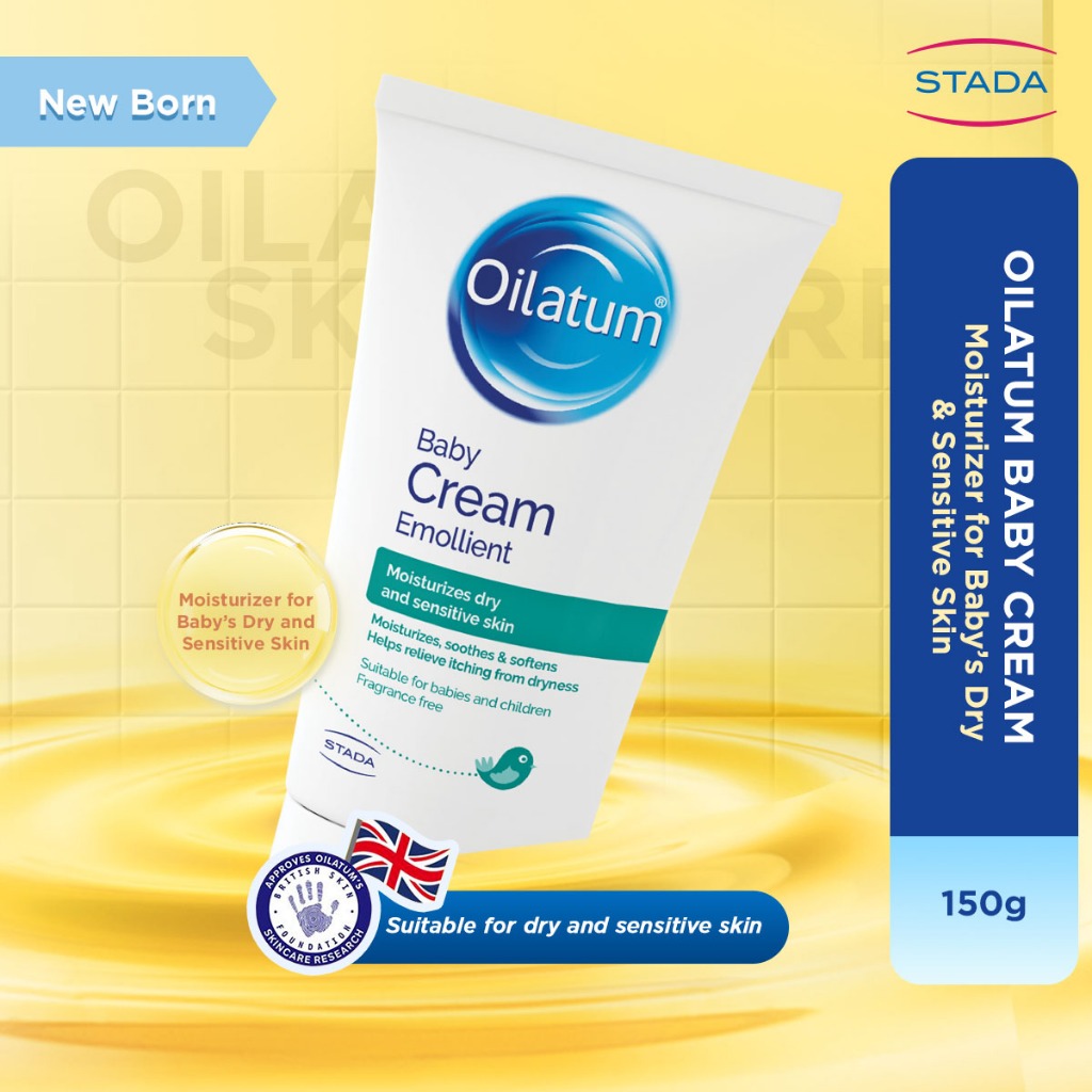 Oilatum Baby Cream Moisturizer for Newborn 0+ Yrs Old Dry Sensitive ...