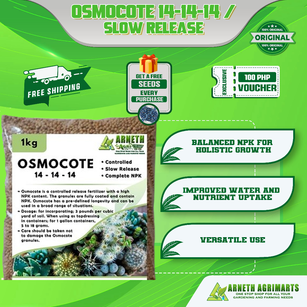 ARNETH OSMOCOTE FERTILIZER 14-14-14 / SMART RELEASE FERTILIZERS 1 KG ...