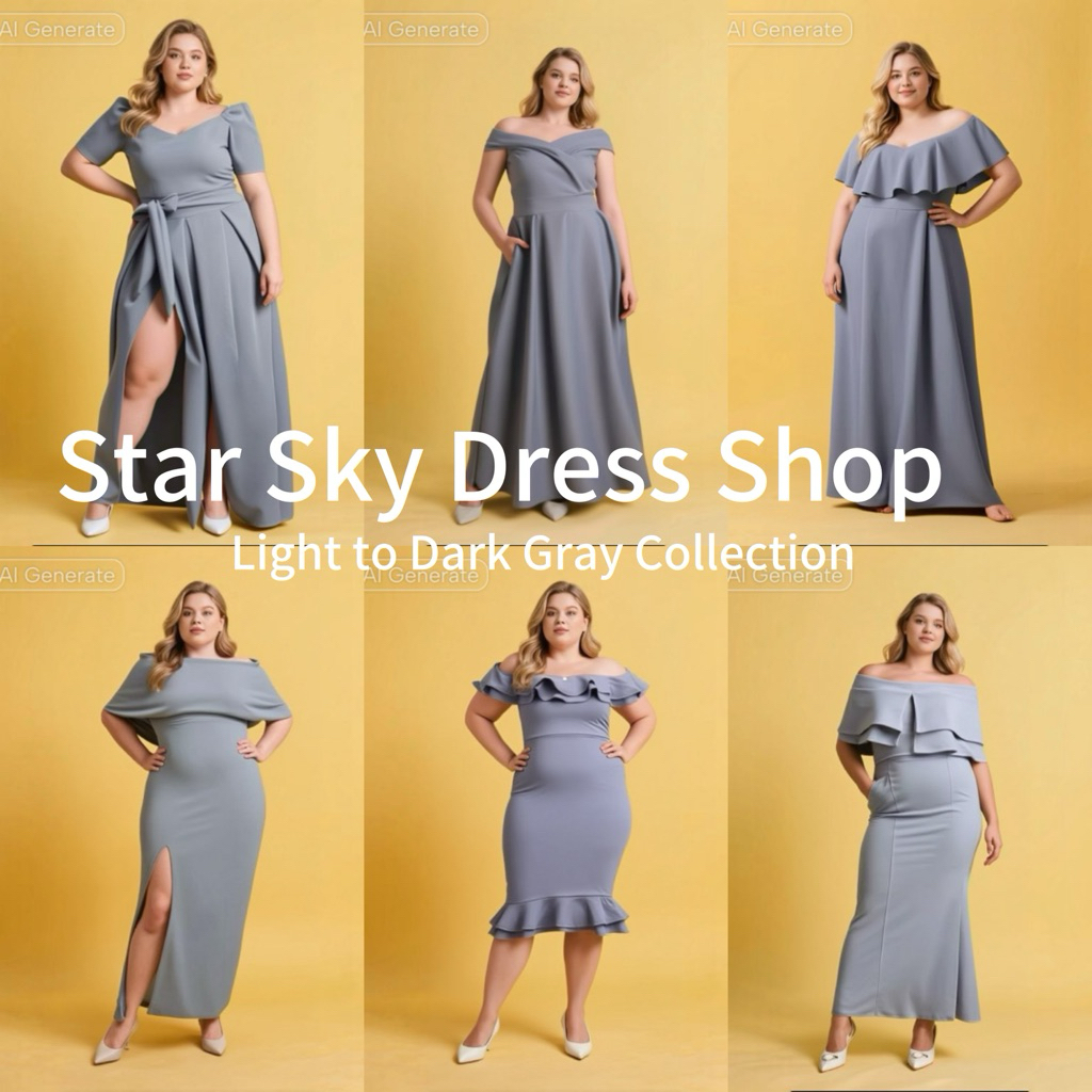 LIGHT DARK GRAY Filipiniana Gown with Slit | Bridesmaid, Ninang ...