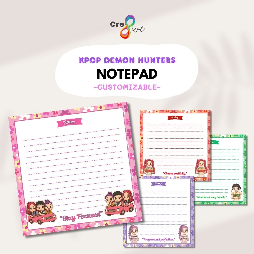 KPOP Demon Hunter | Huntrix | Notepad/Memo Pad | by Cre8ive | Shopee ...