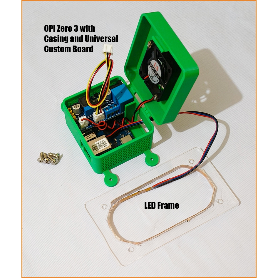 Orange Pi Zero 3 with Casing Custom Board and LED Frame for Piso WiFi ...