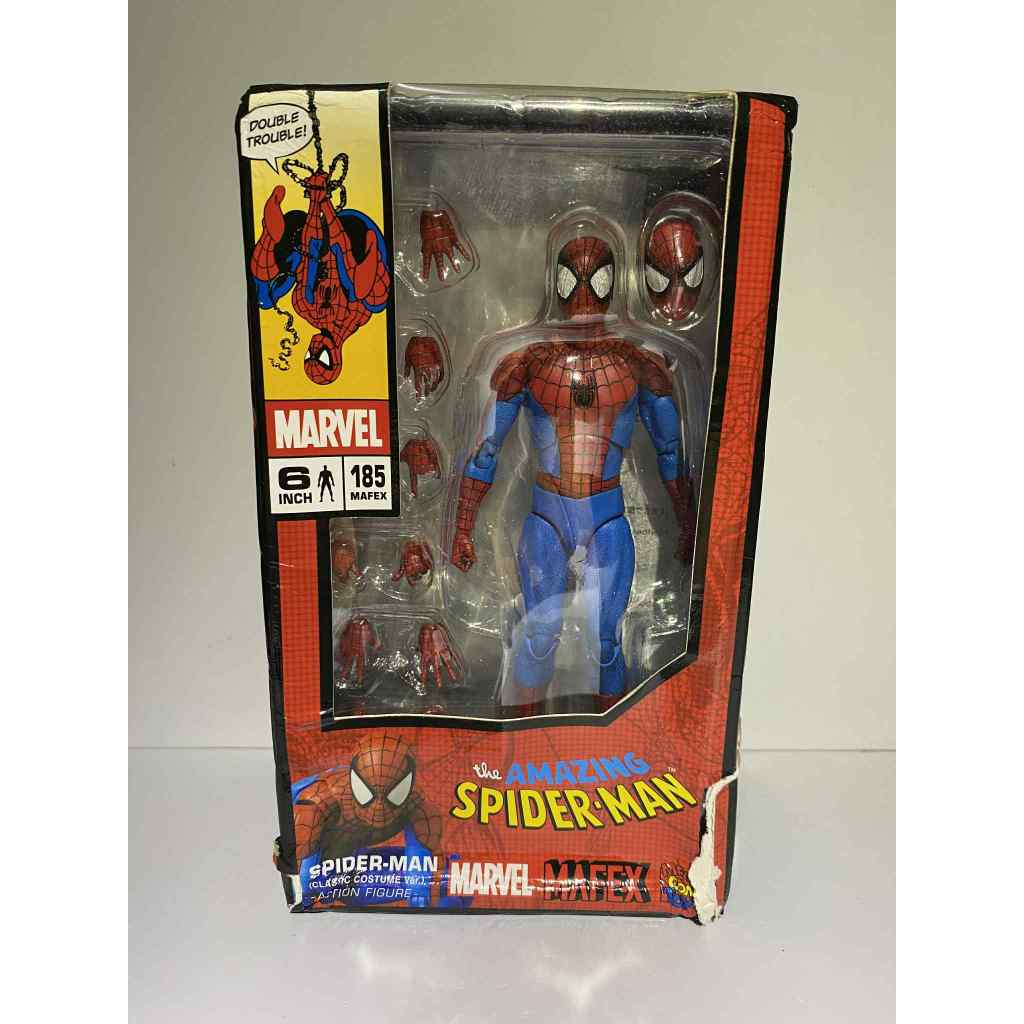 Authentic MAFEX Spider-Man No.185 (Back in Box, Very Bad Box, Complete ...