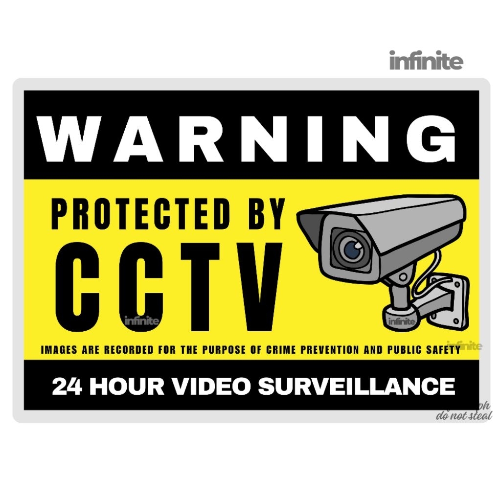 Warning Protected by CCTV - Laminated Signage A4 A5 Size | Shopee ...