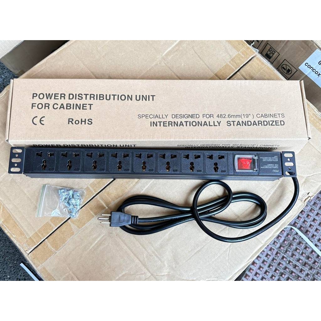 PDU 8 Slots Universal Rack Mount Power Distribution Unit for Data Cabinet Rack ALLOY | Shopee ...