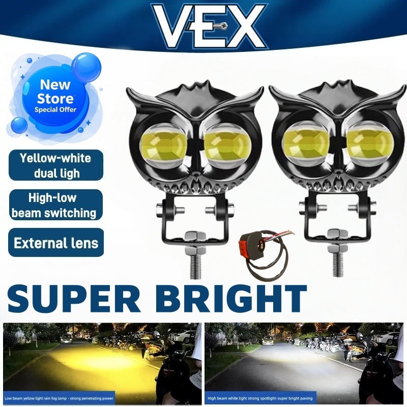 VEX Owl MDL Mini Driving Light | 12000LM Super Bright | Dual Color ...