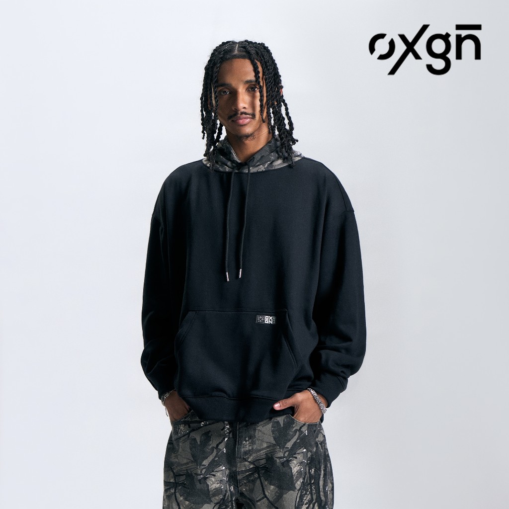 OXGN Camouflage Hoodie For Men (Black) | Shopee Philippines