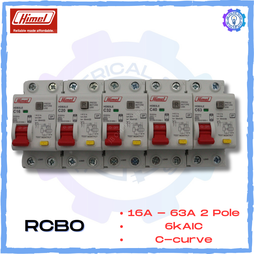Himel Residual Current Operated Circuit Breaker 2 Pole | Shopee Philippines