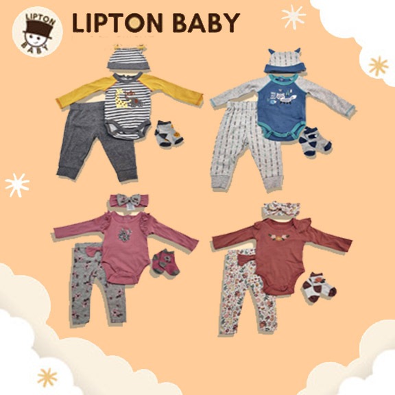 Lipton Baby 4in1 Onesie Set ( Girl & Boy ) | Shopee Philippines