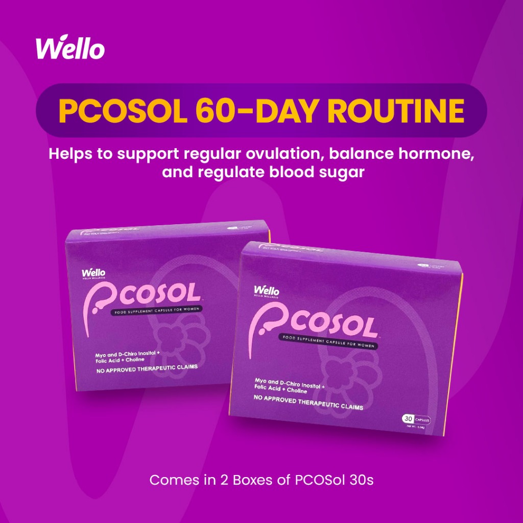 Wello PCOSol 60-Day Routine Inositol Choline Folic Acid Health ...